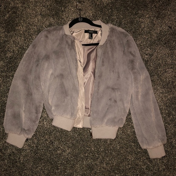 Forever 21 | Jackets & Coats | Fuzzy Bomber Jacket | Poshmark